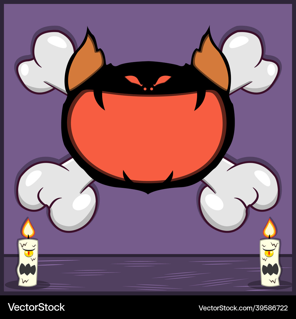 Halloween character design with creepy bat head Vector Image