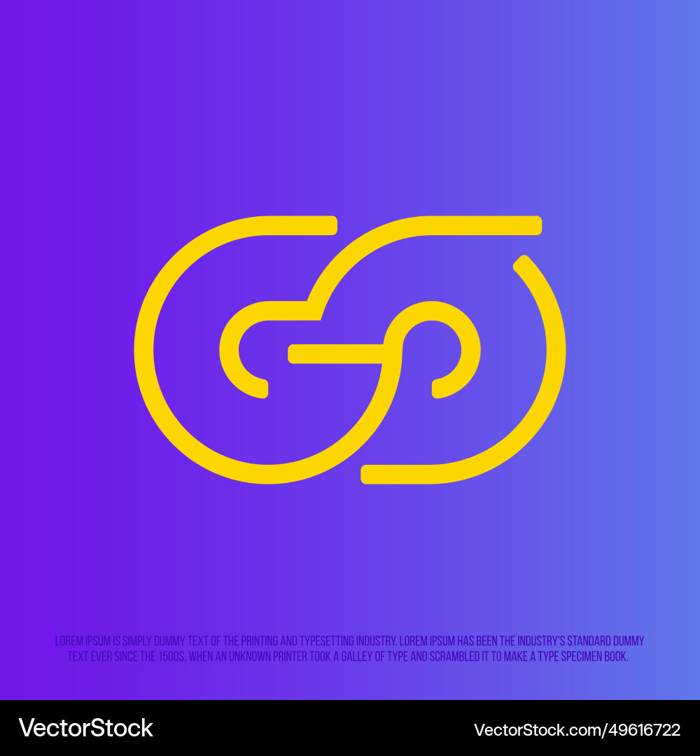 Modern professional logo with the letters go Vector Image
