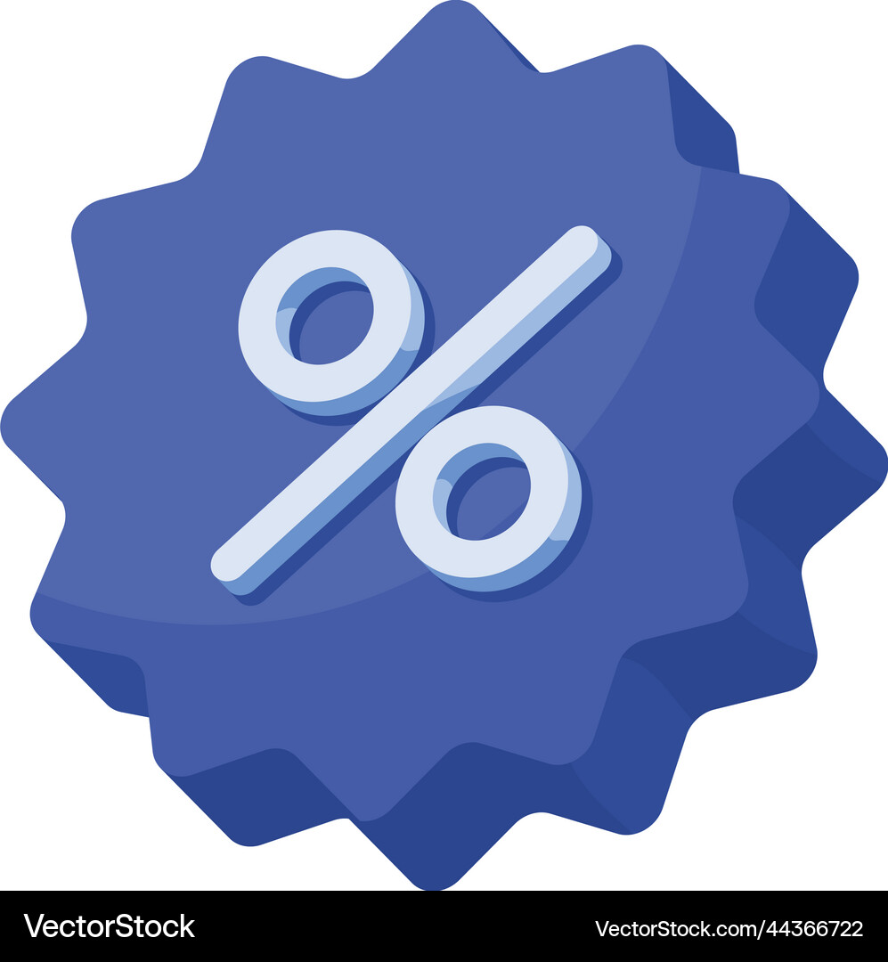 Percent symbol in lace Royalty Free Vector Image