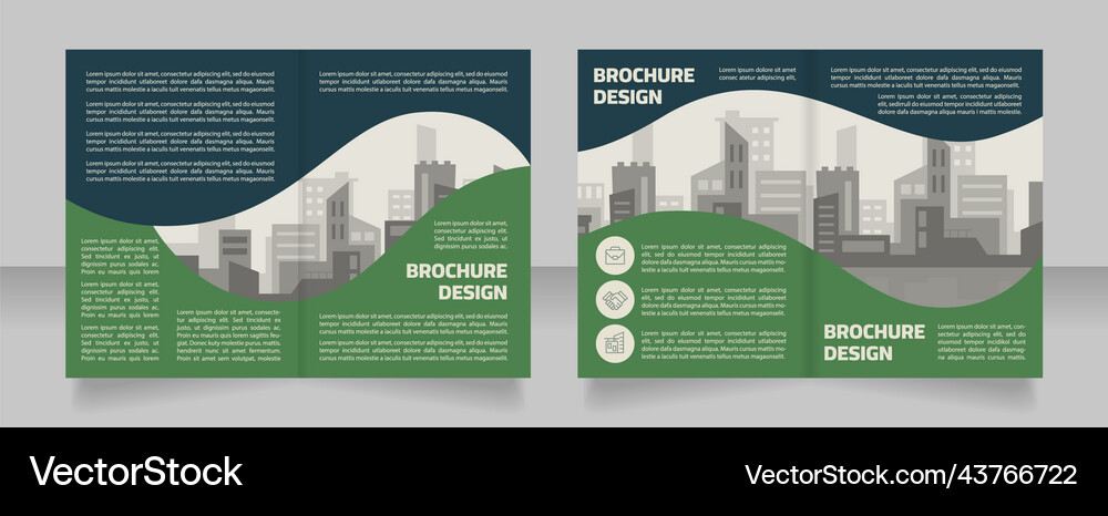 Sustainable building collaborative blank brochure Vector Image