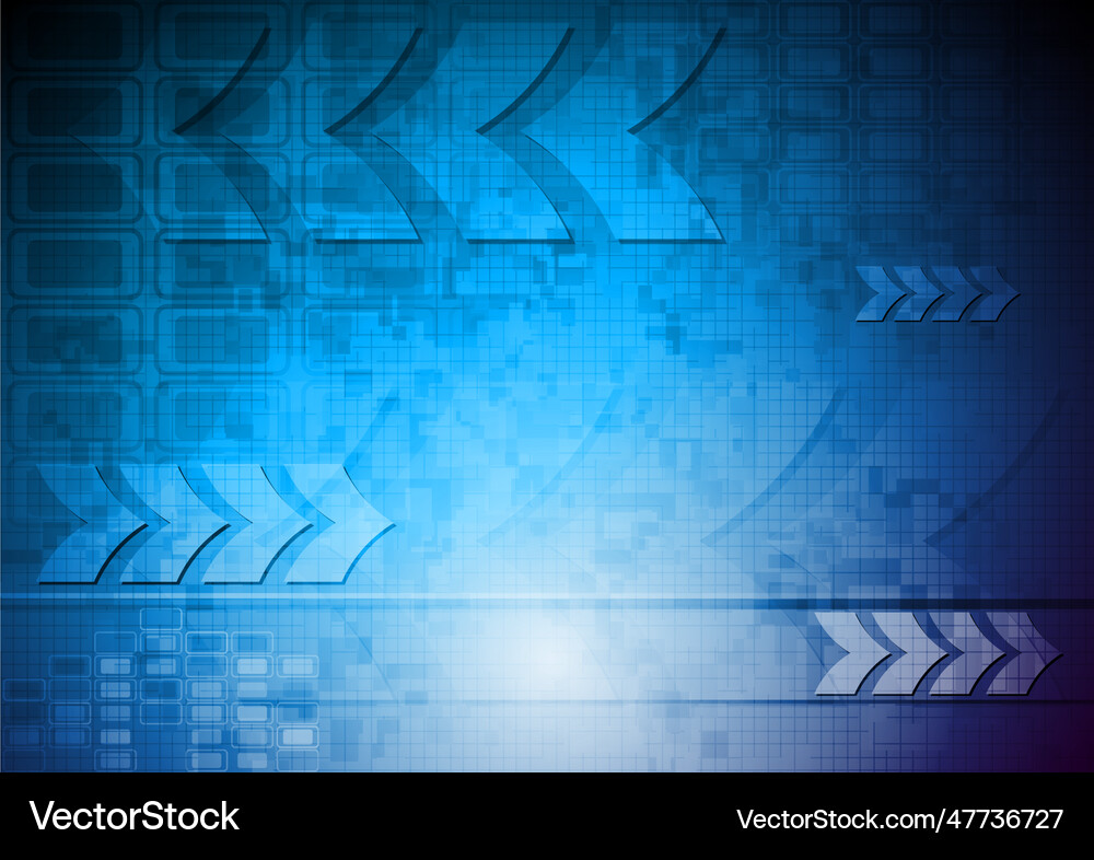 Abstract technology background with arrows Vector Image