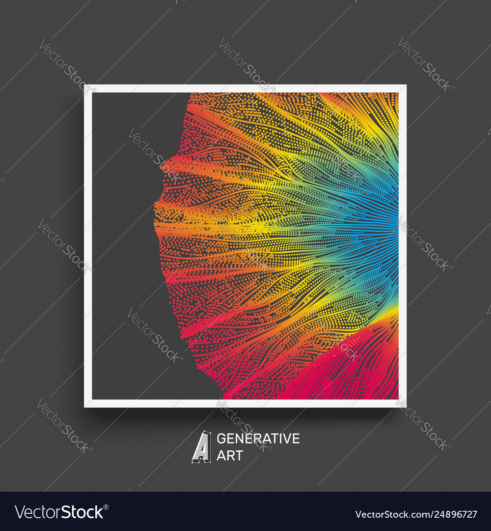 Array with dynamic particles cover design template