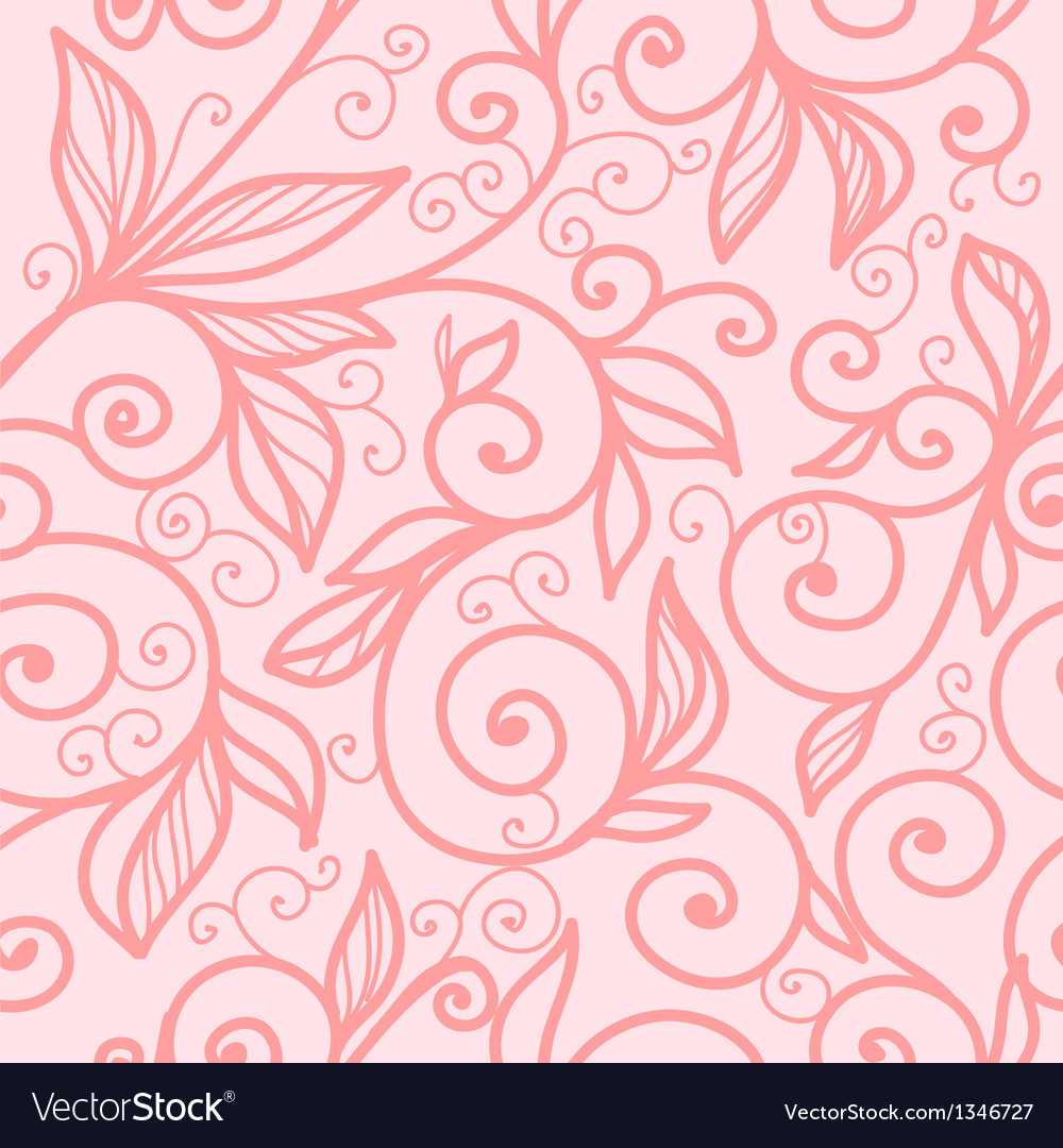 Beautiful Seamless Pattern With Swirls Royalty Free Vector