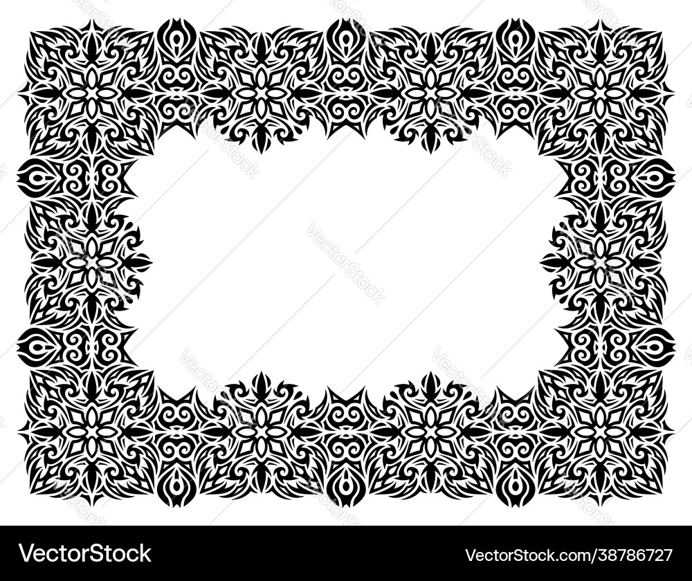 Clip art with black vintage frame Royalty Free Vector Image