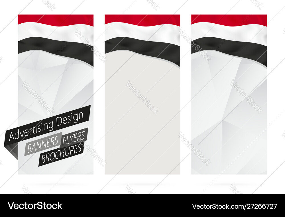 Design banners flyers brochures with flag Vector Image