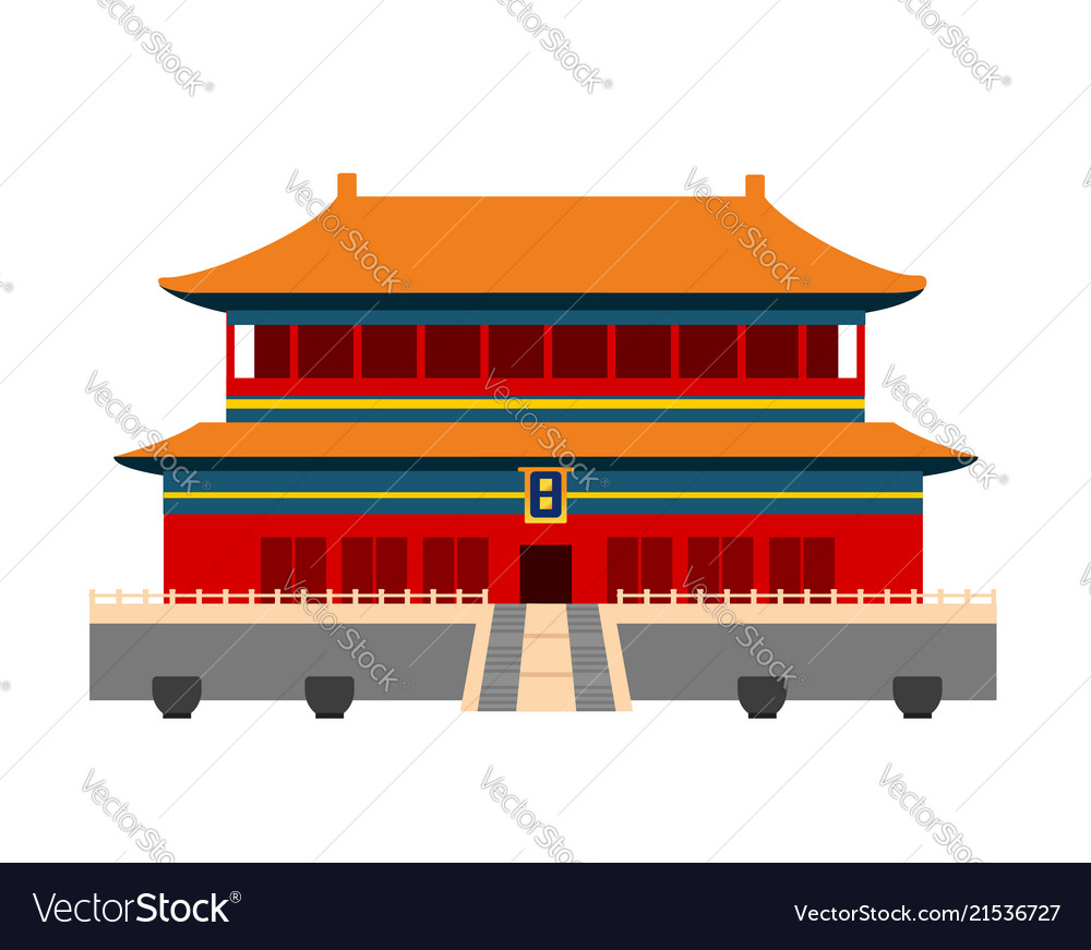 Forbidden city in beijing china Royalty Free Vector Image Forbidden city in beijing china Royalty Free Vector Image