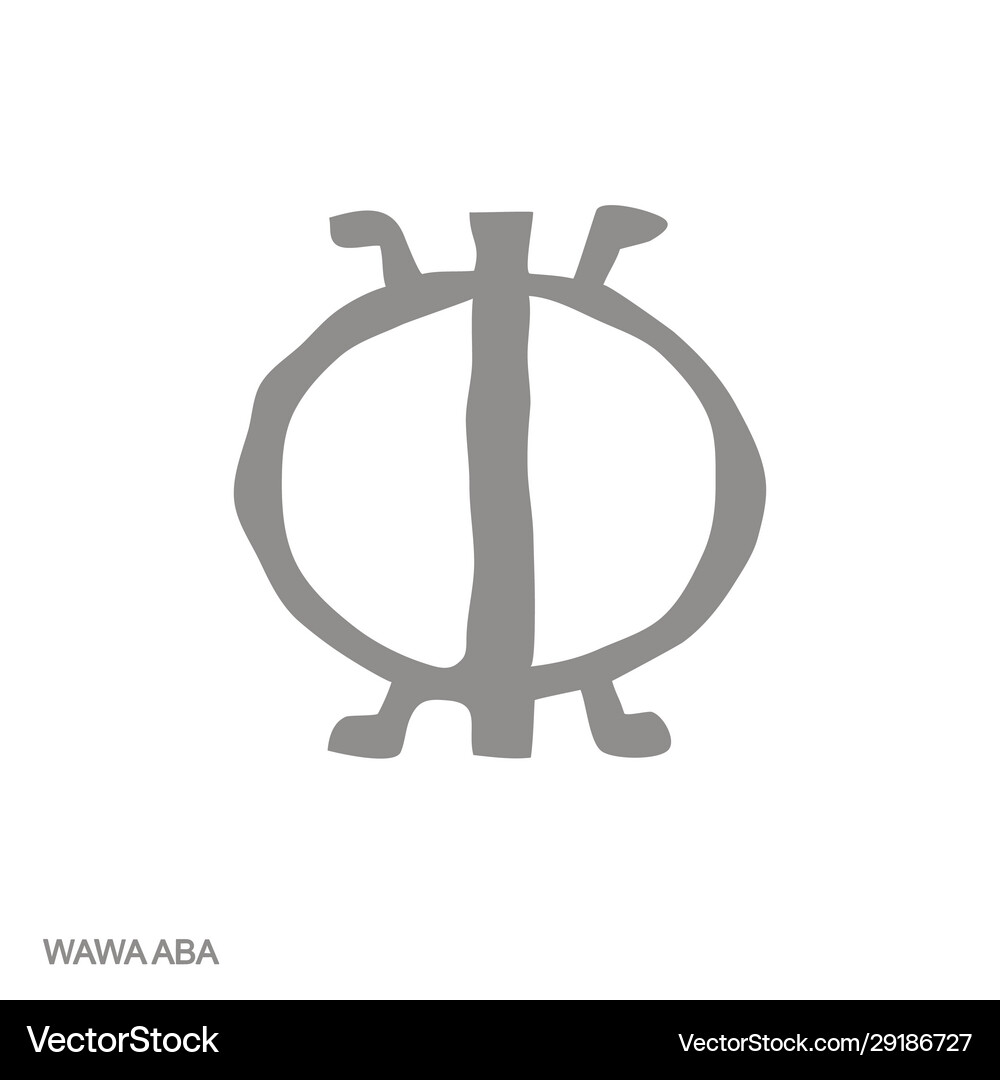 Icon with adinkra symbol wawa aba Royalty Free Vector Image