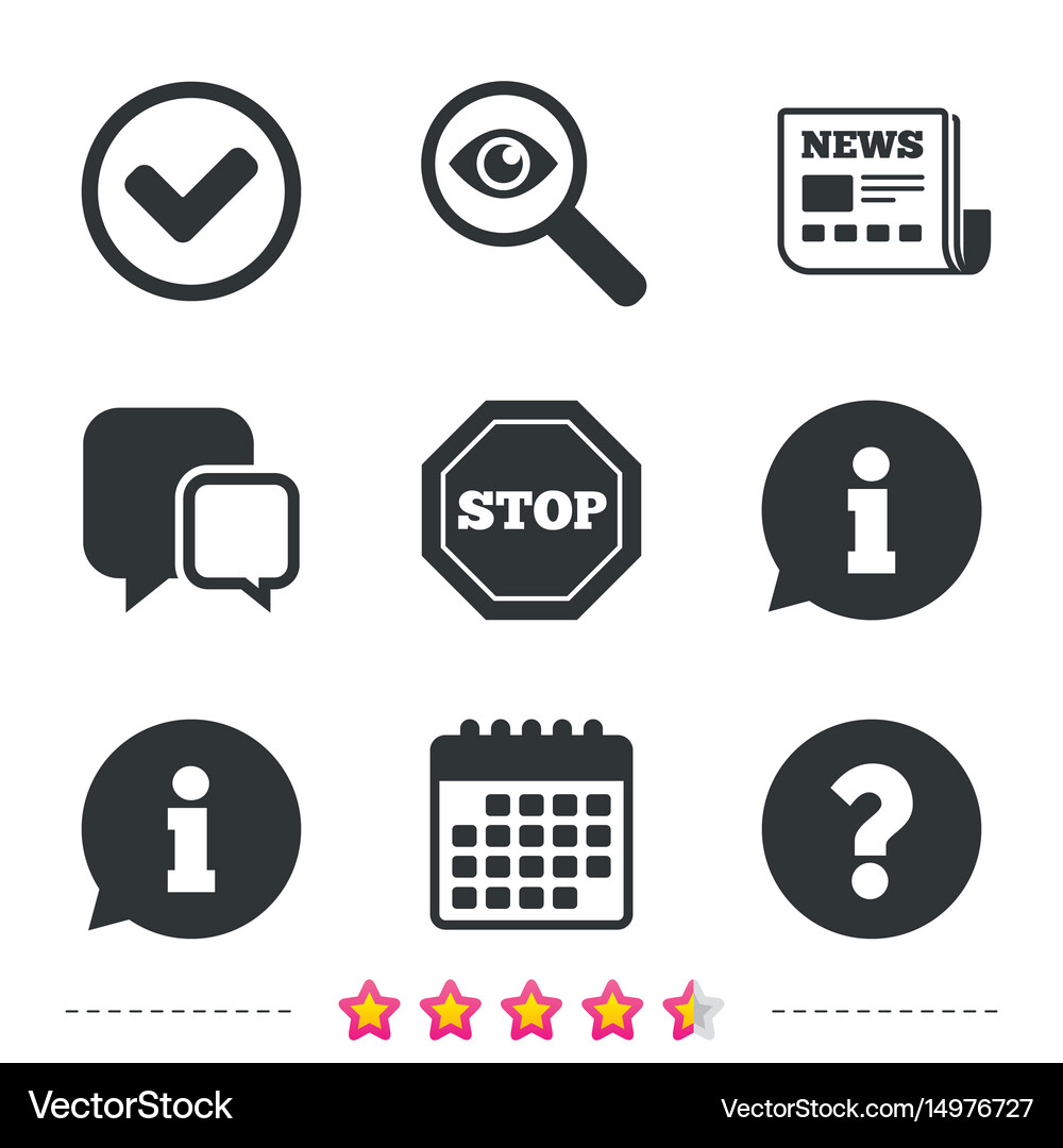 Information icons stop prohibition symbol Vector Image