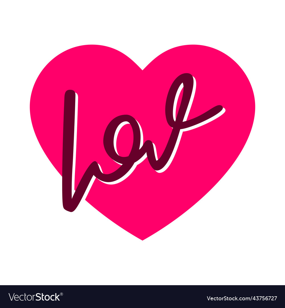 Love you handwritten inspirational quote about Vector Image