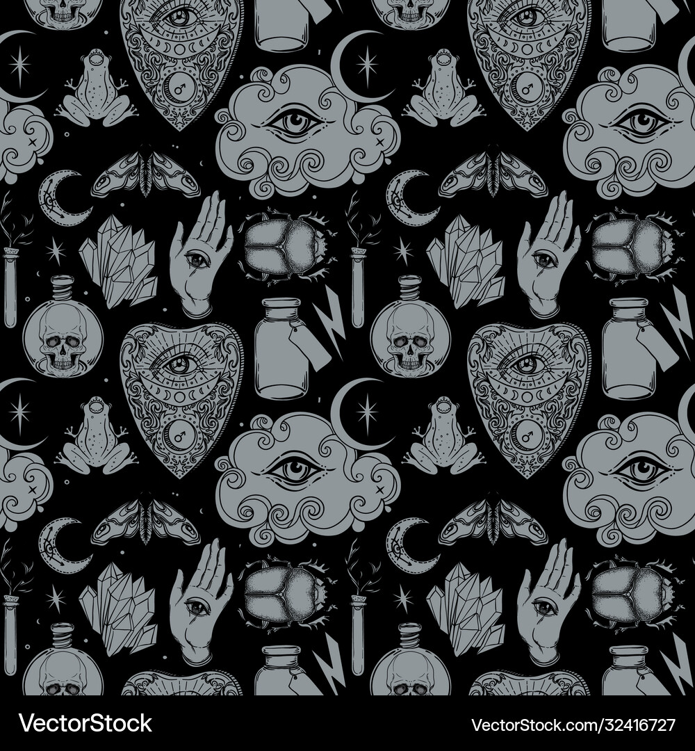 Mystical Alchemy Background Royalty Free Vector Image