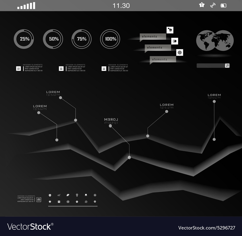 Set elements of infographics Royalty Free Vector Image