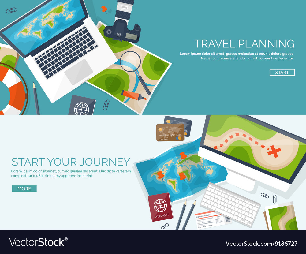 Travel and tourism flat style world earth map Vector Image Travel and tourism flat style world earth map Vector Image