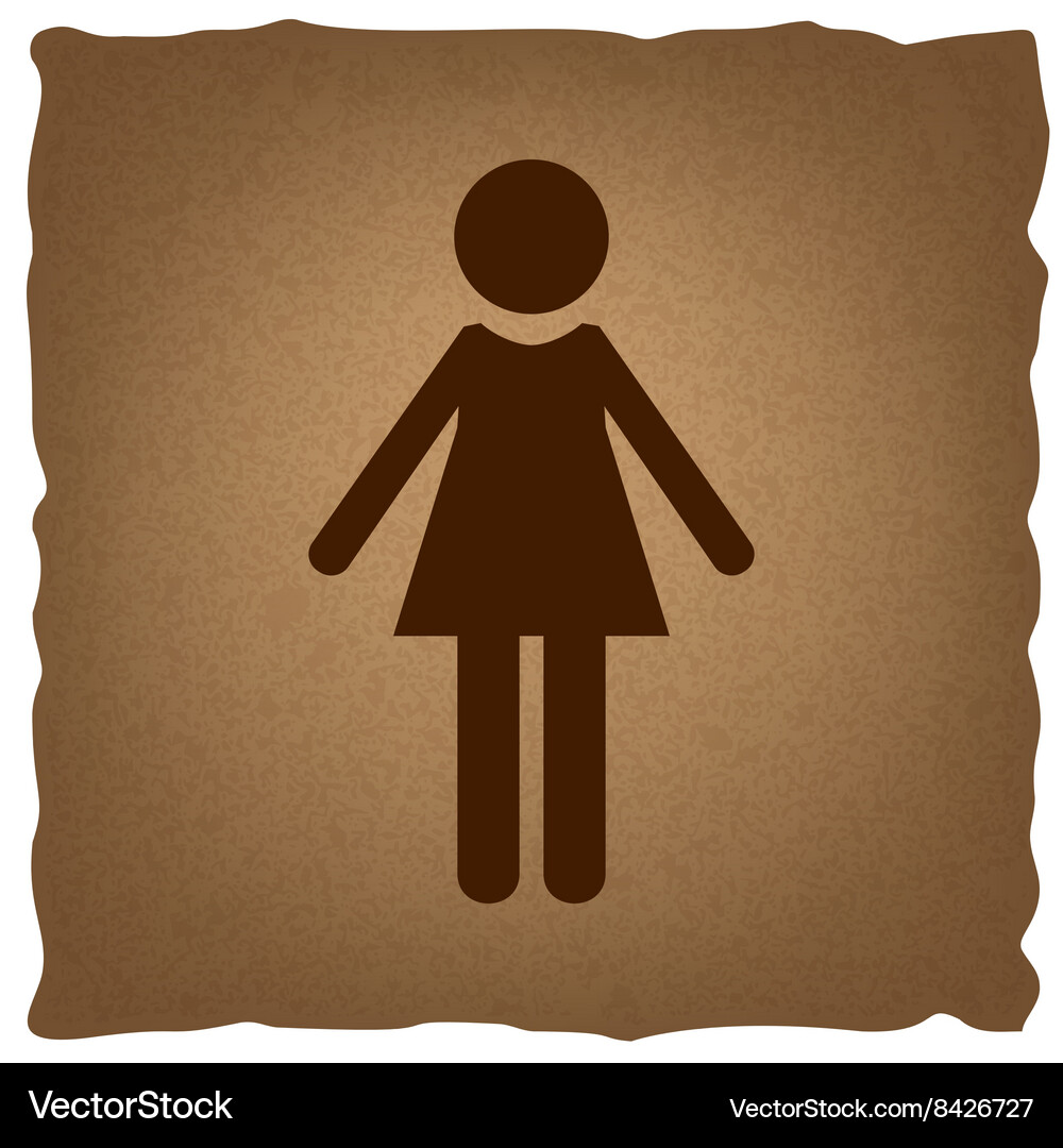 Woman sign vintage effect Royalty Free Vector Image