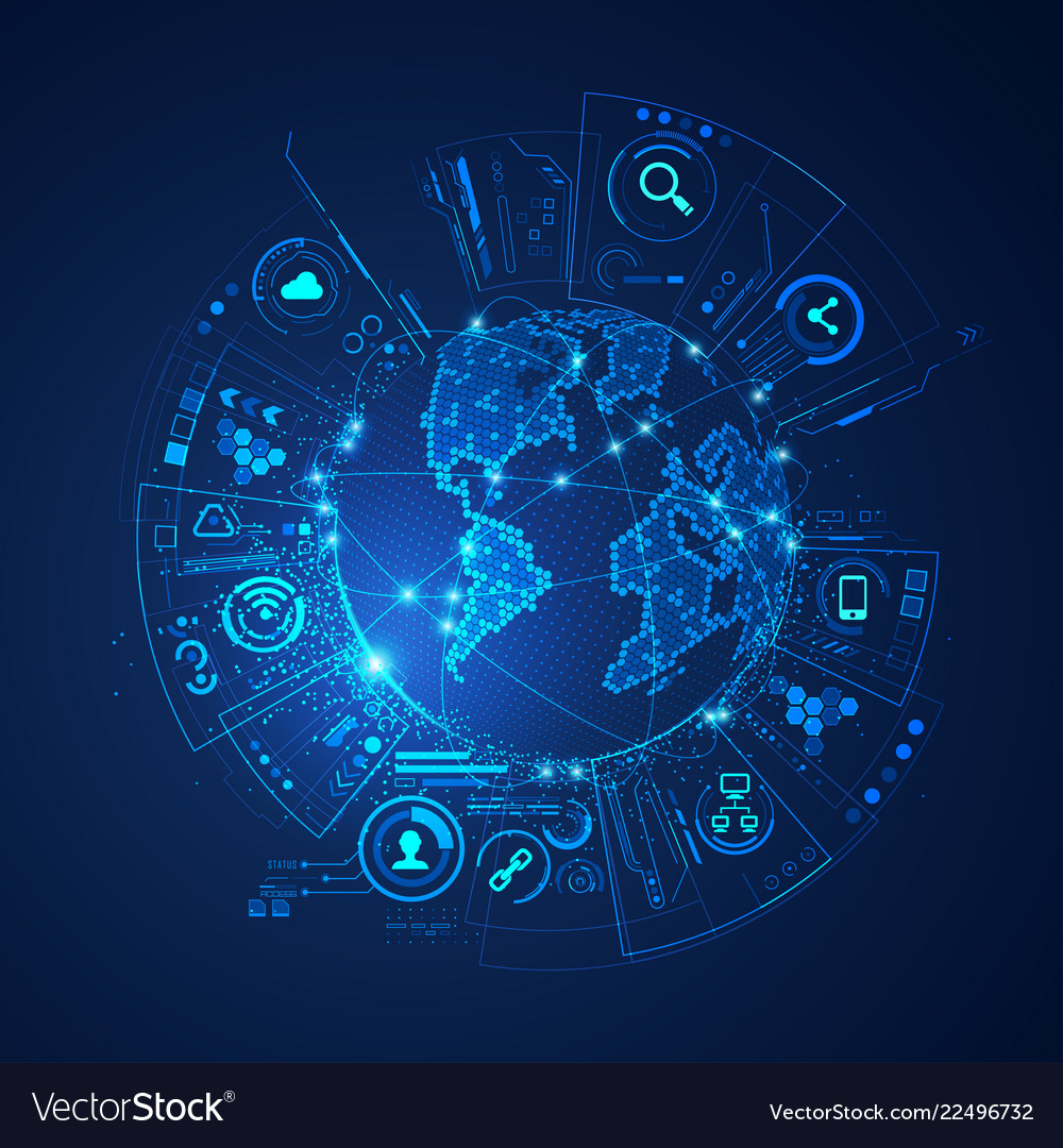 Communication world Royalty Free Vector Image - VectorStock