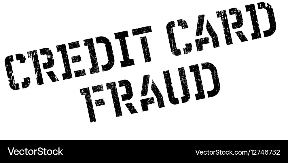 Credit card fraud rubber stamp Royalty Free Vector Image