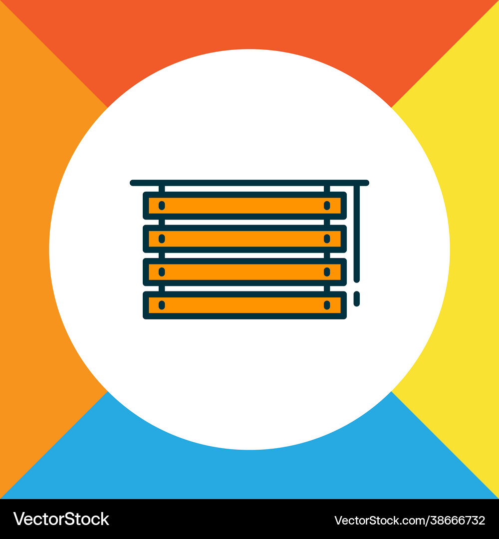 Louvers icon colored line symbol premium quality Vector Image