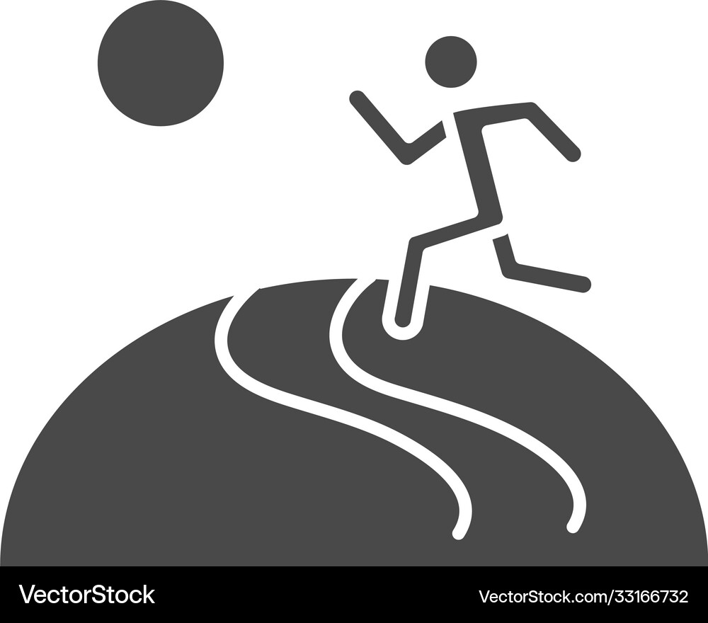 Runner man path outdoor speed sport race Vector Image