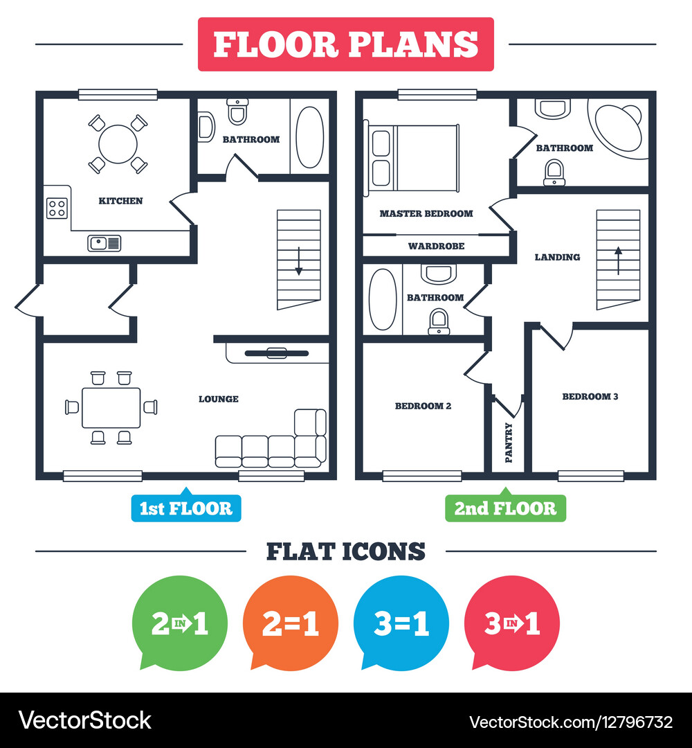 Special offer icons take two pay for one sign Vector Image