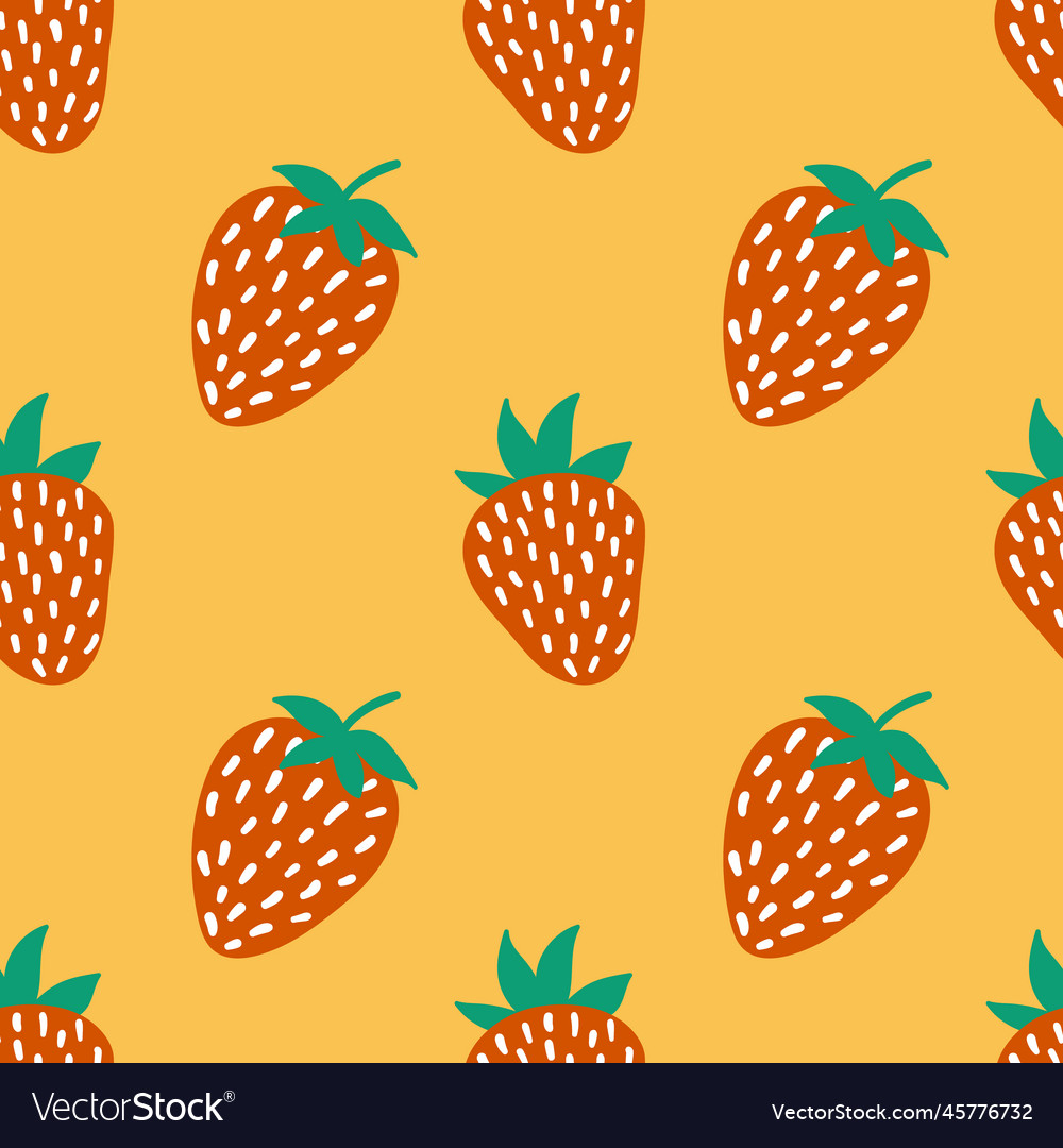 Strawberry seamless pattern Royalty Free Vector Image