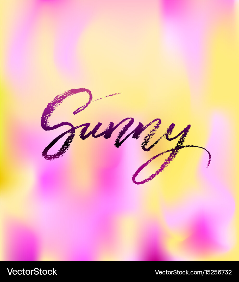 Sunny brush lettering vocation cards banners Vector Image