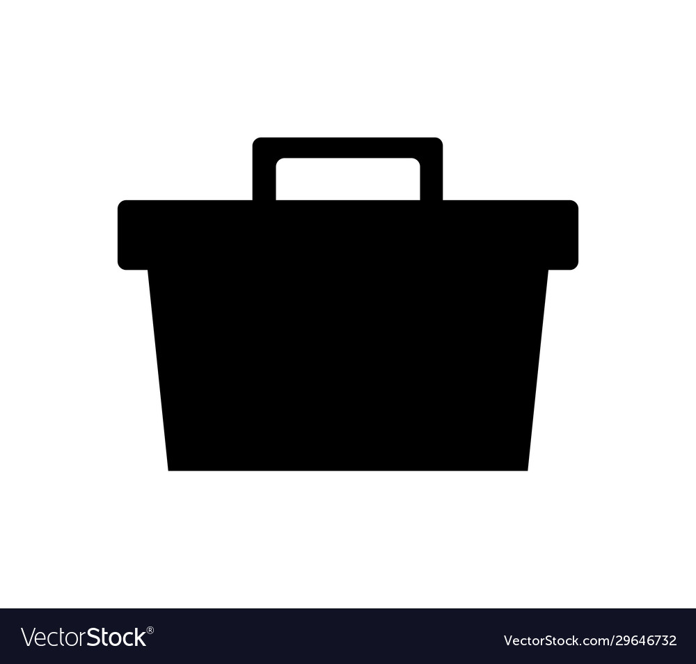 Toolbox icon in on white background Royalty Free Vector