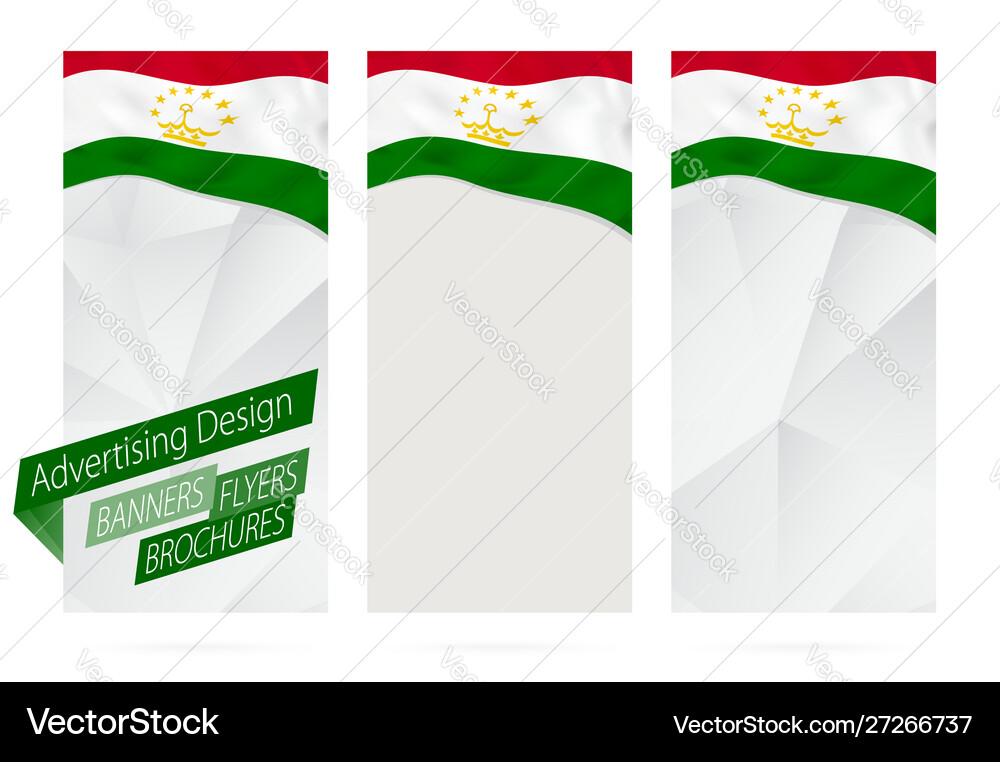 Design banners flyers brochures with flag Vector Image