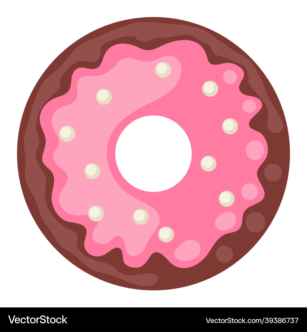 Donut food item for bars Royalty Free Vector Image