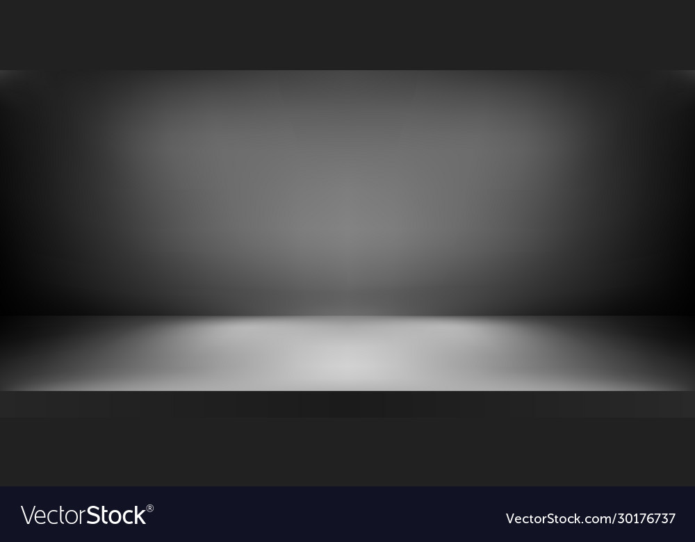 Empty black studio room background product Vector Image