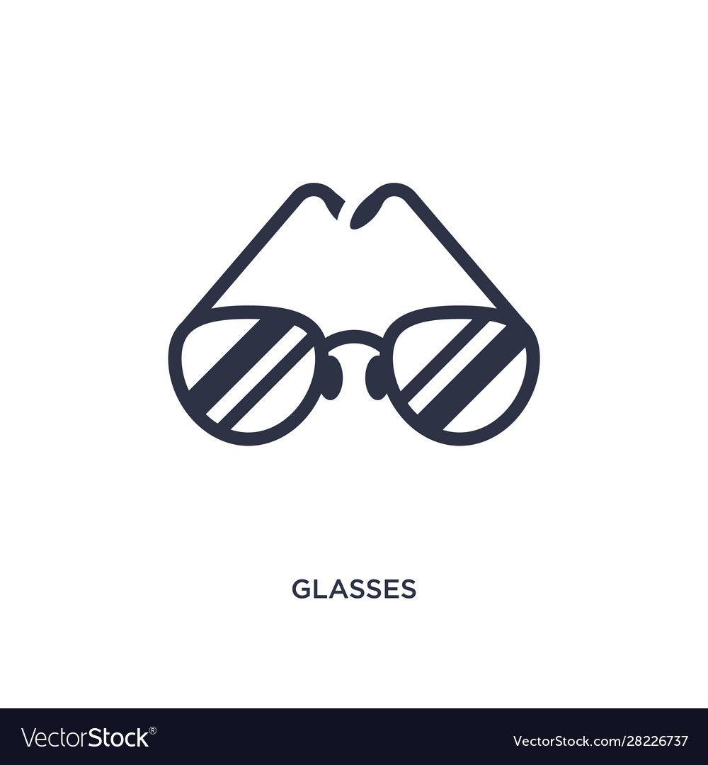 Glasses icon on white background simple element Vector Image