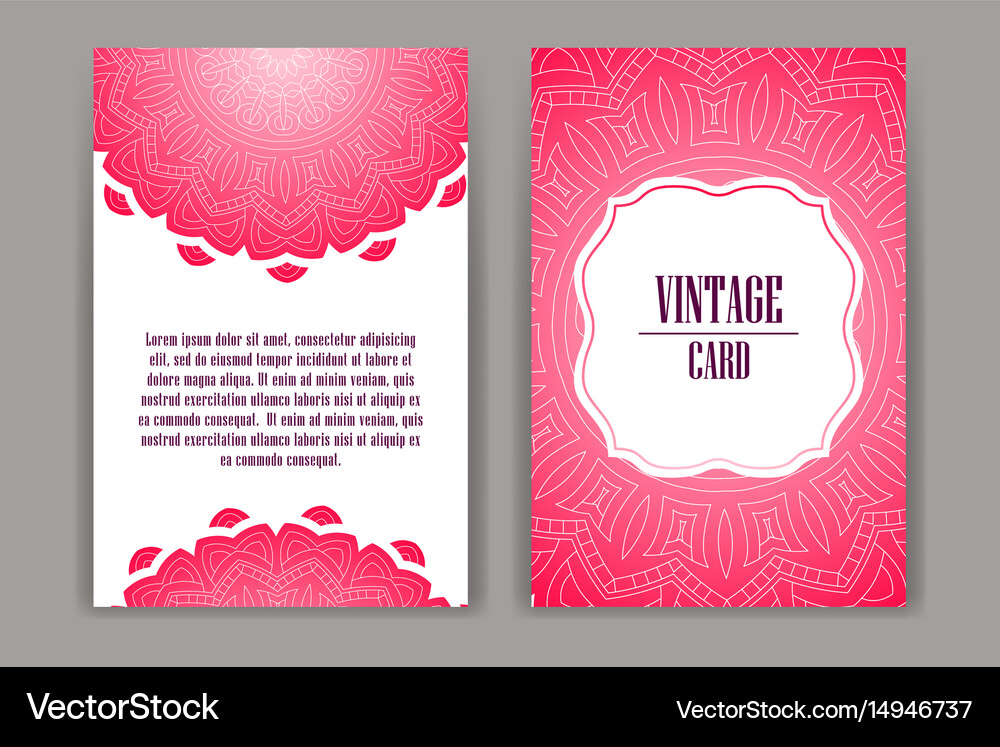 Set of wedding invitations cards template Vector Image