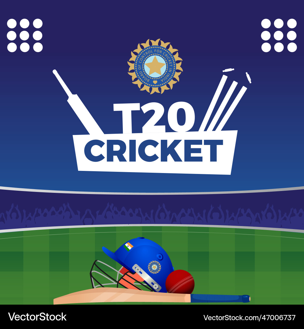 T20 cricket world cup banner design template Vector Image