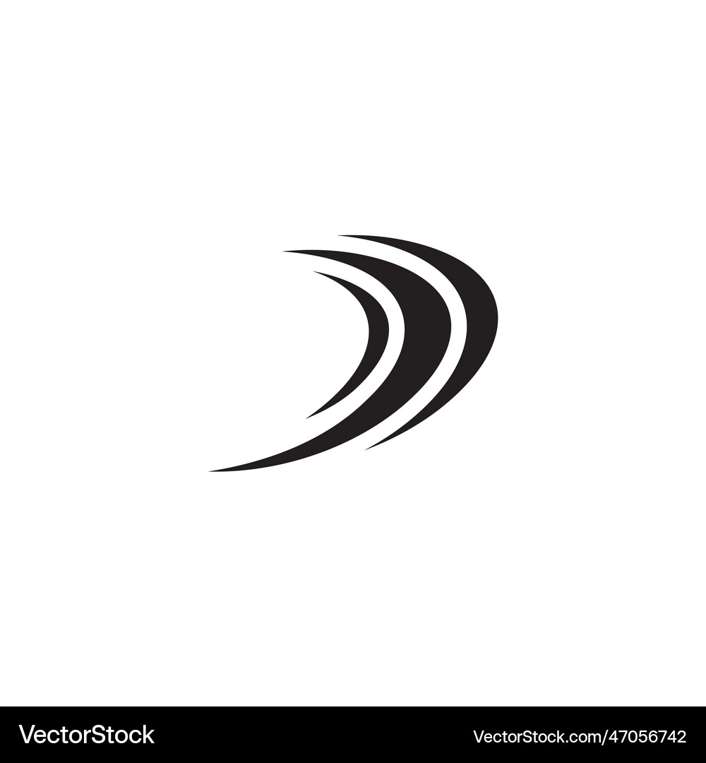 Abstract wave swoosh icon logo design isolated Vector Image