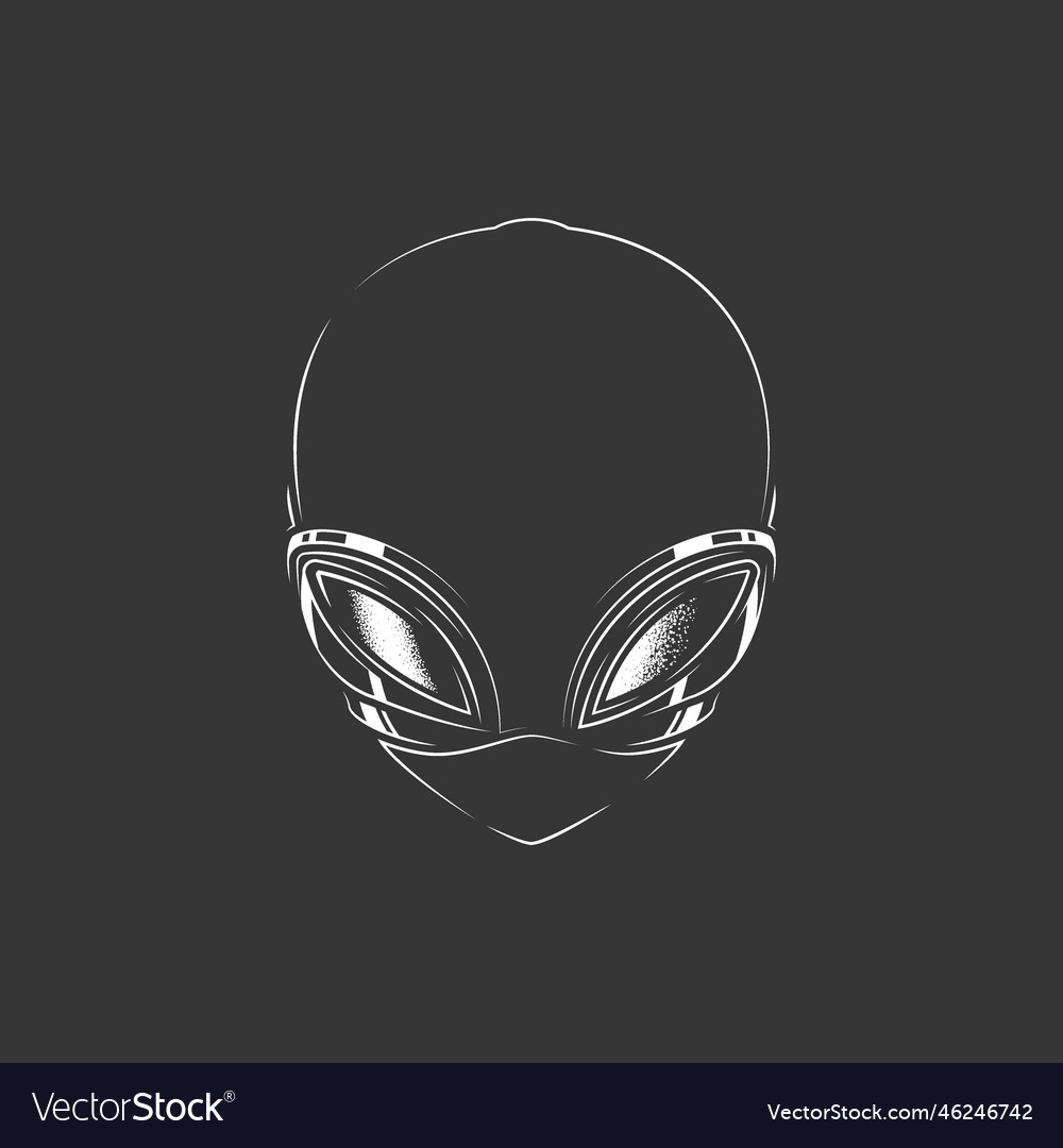 Alien head Royalty Free Vector Image - VectorStock