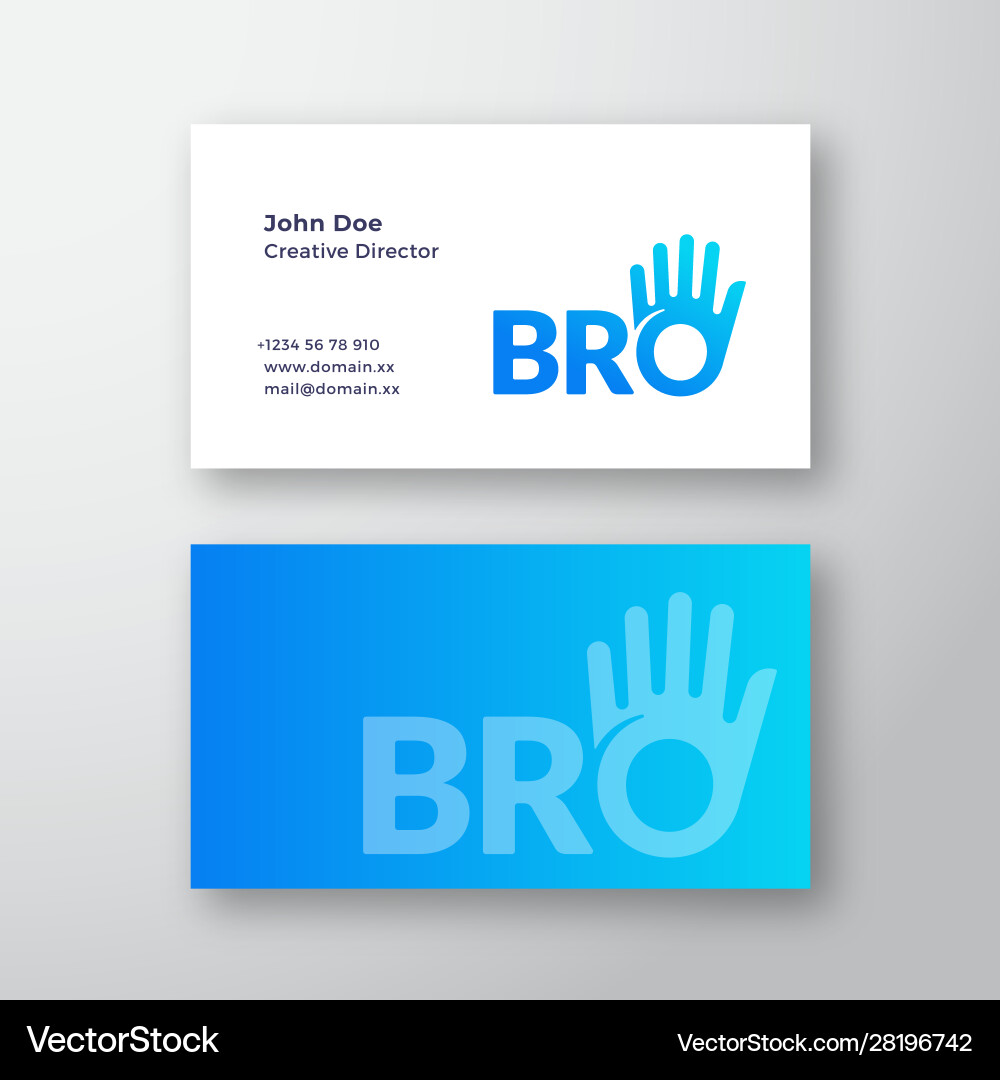 Bro or brother abstract sign or logo Royalty Free Vector