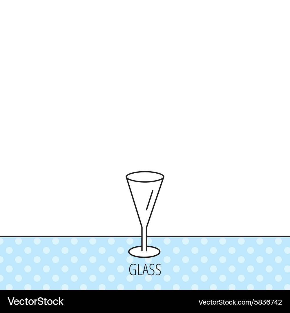 Champagne glass icon goblet sign Royalty Free Vector Image