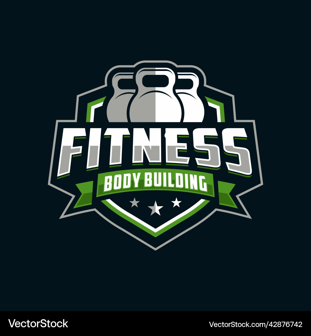 Fitness logo design template design gym Royalty Free Vector
