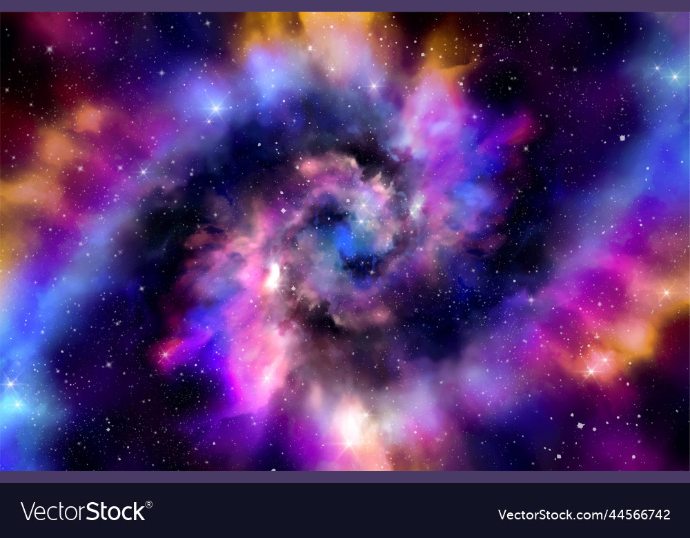 Hand painted watercolor galaxy wallpaper Vector Image