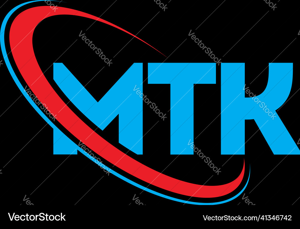 Mtk logo letter letter logo design Royalty Free Vector Image