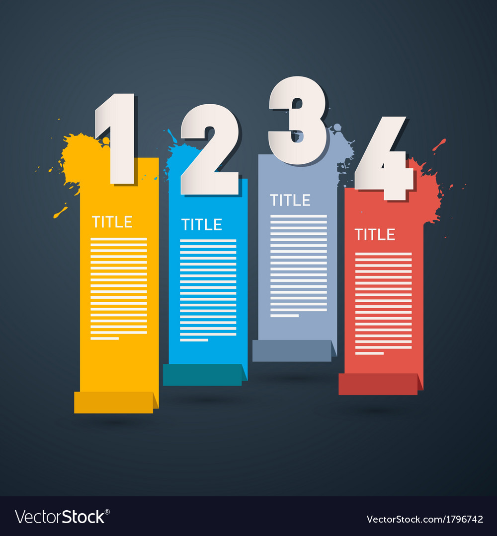 Progress steps for tutorial infographics Vector Image