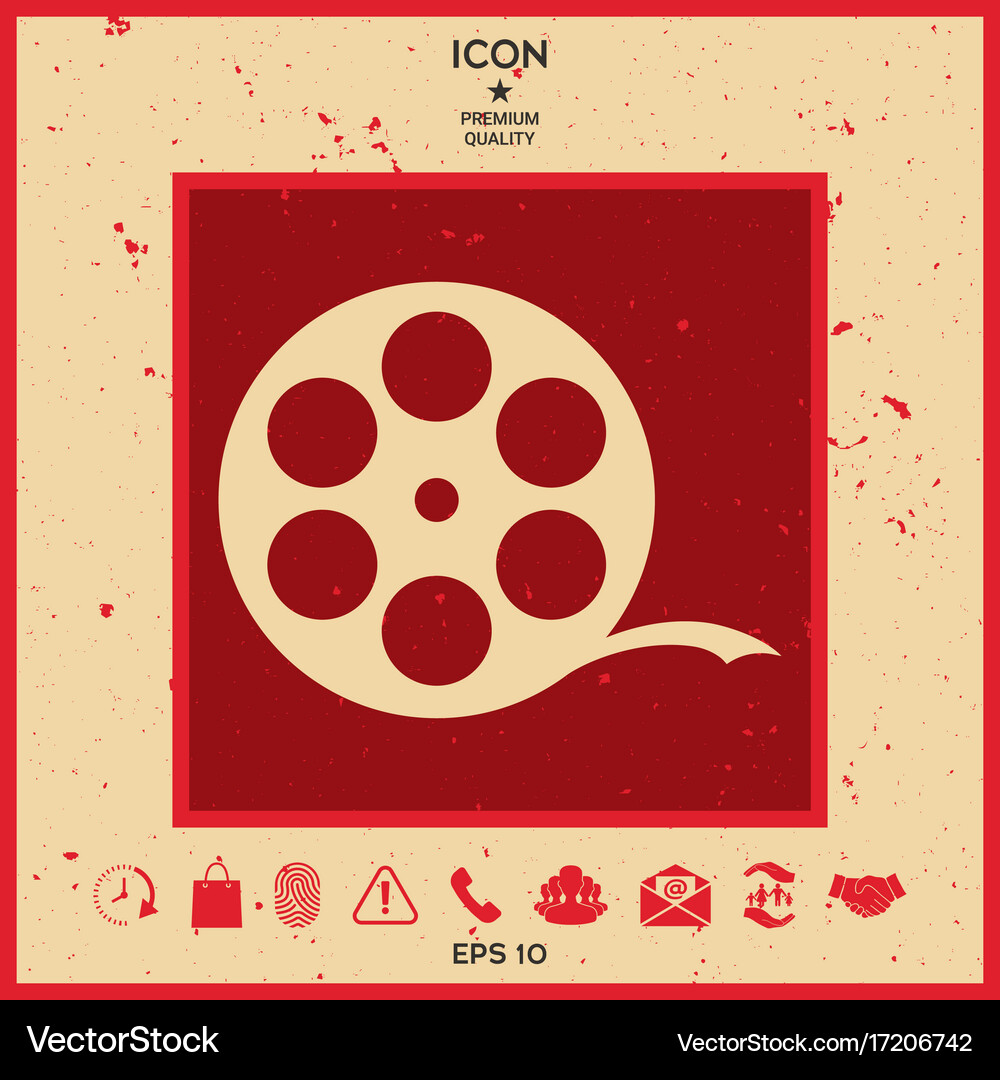 Reel film symbol Royalty Free Vector Image - VectorStock