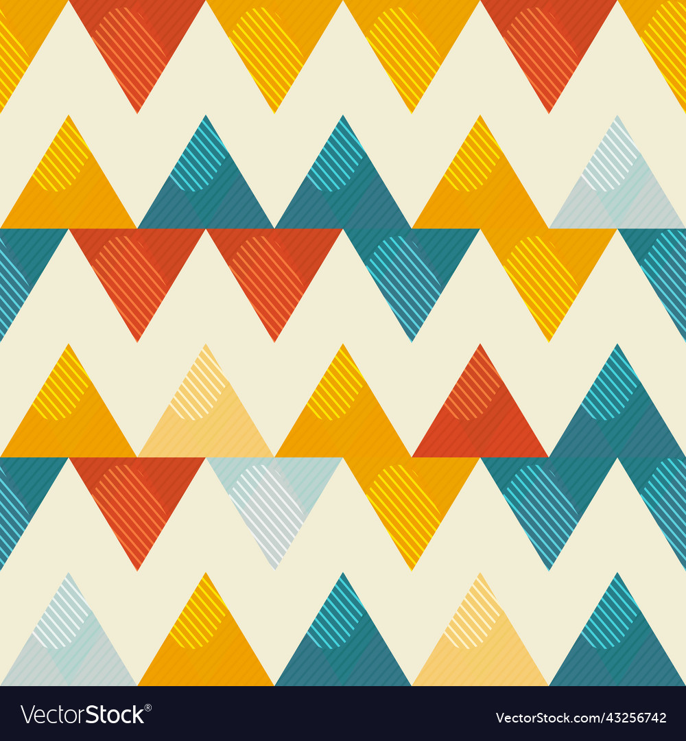 Retro zigzag seamless pattern Royalty Free Vector Image