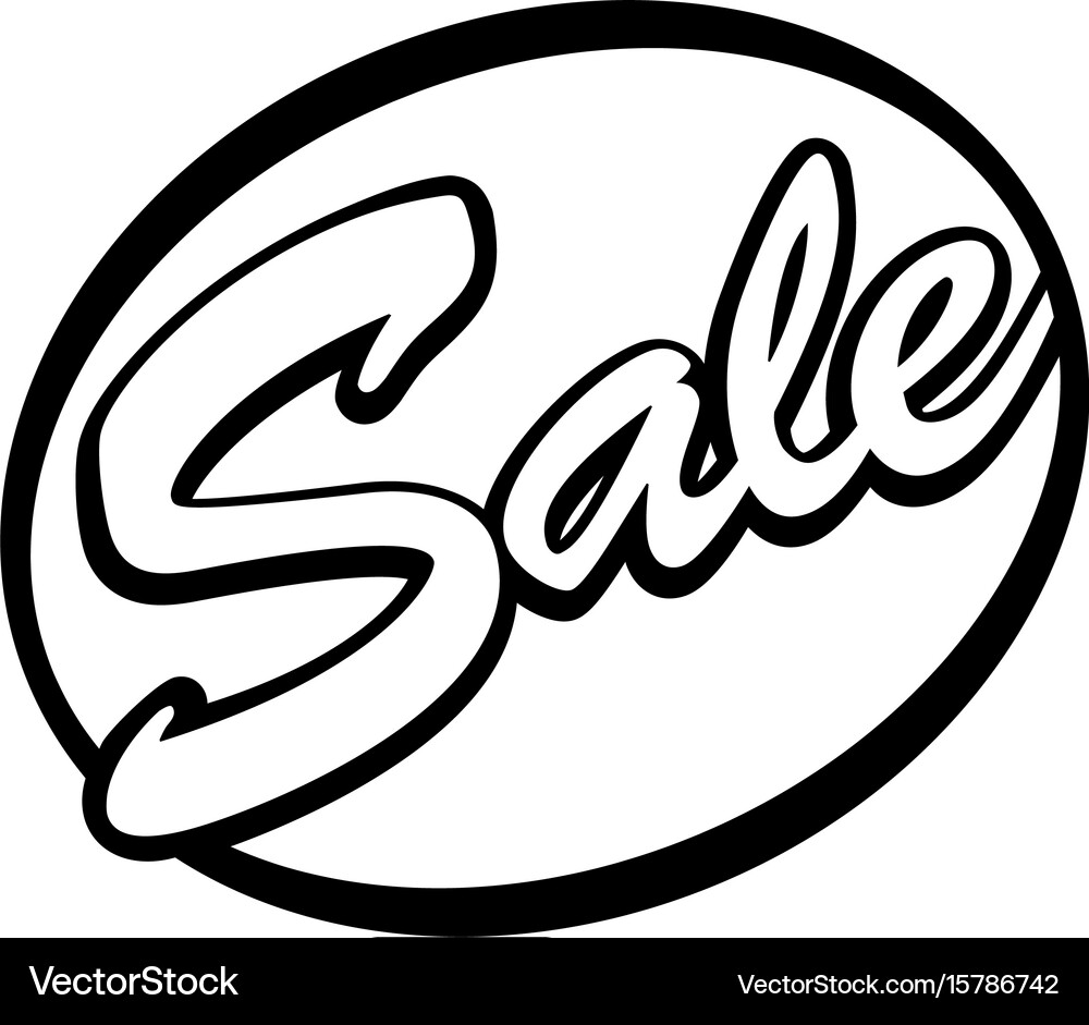 Sale text badge sign Royalty Free Vector Image
