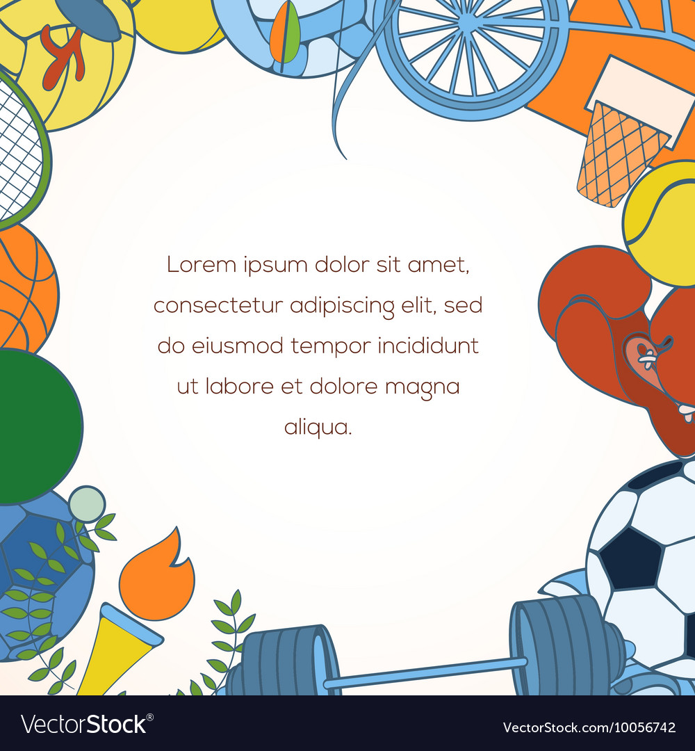 Sport Invitation Card Royalty Free Vector Image