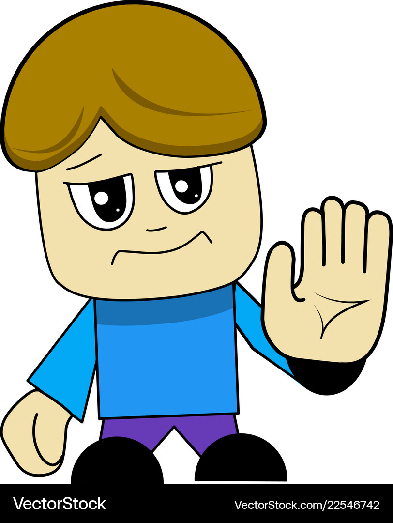 Stock abstract cartoon man Royalty Free Vector Image