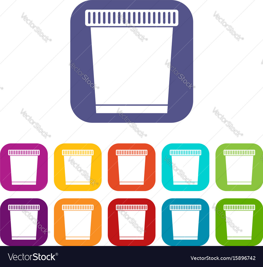 Trash can icons set Royalty Free Vector Image - VectorStock