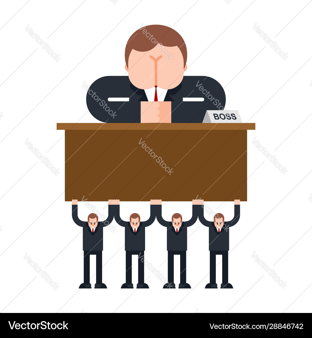 Workers carry boss leader concept business Vector Image