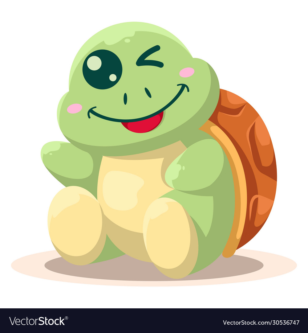 Adorable turtle mascot cartoon Royalty Free Vector Image Adorable turtle mascot cartoon Royalty Free Vector Image