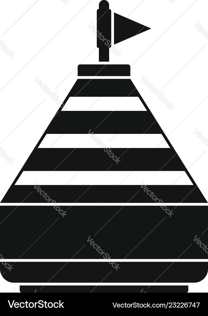 Buoy icon simple style Royalty Free Vector Image