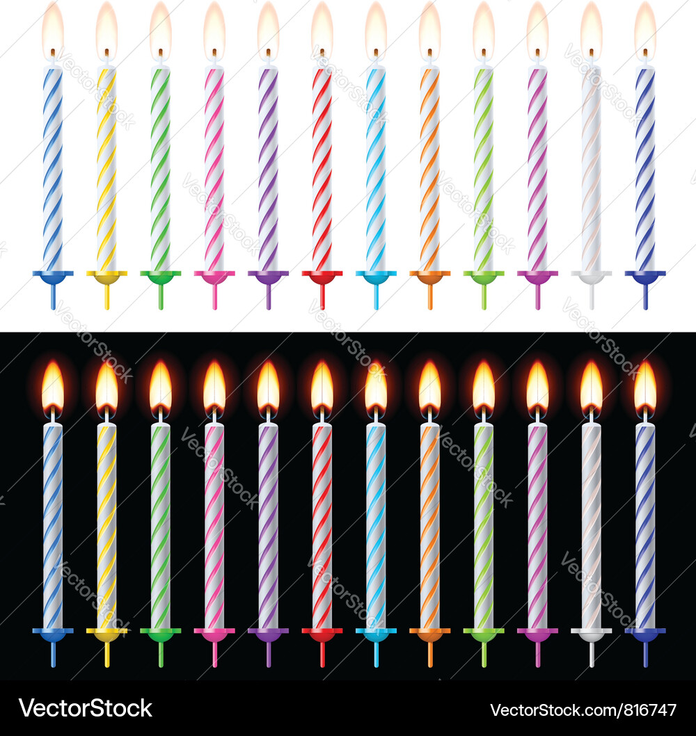 Candles set Royalty Free Vector Image - VectorStock