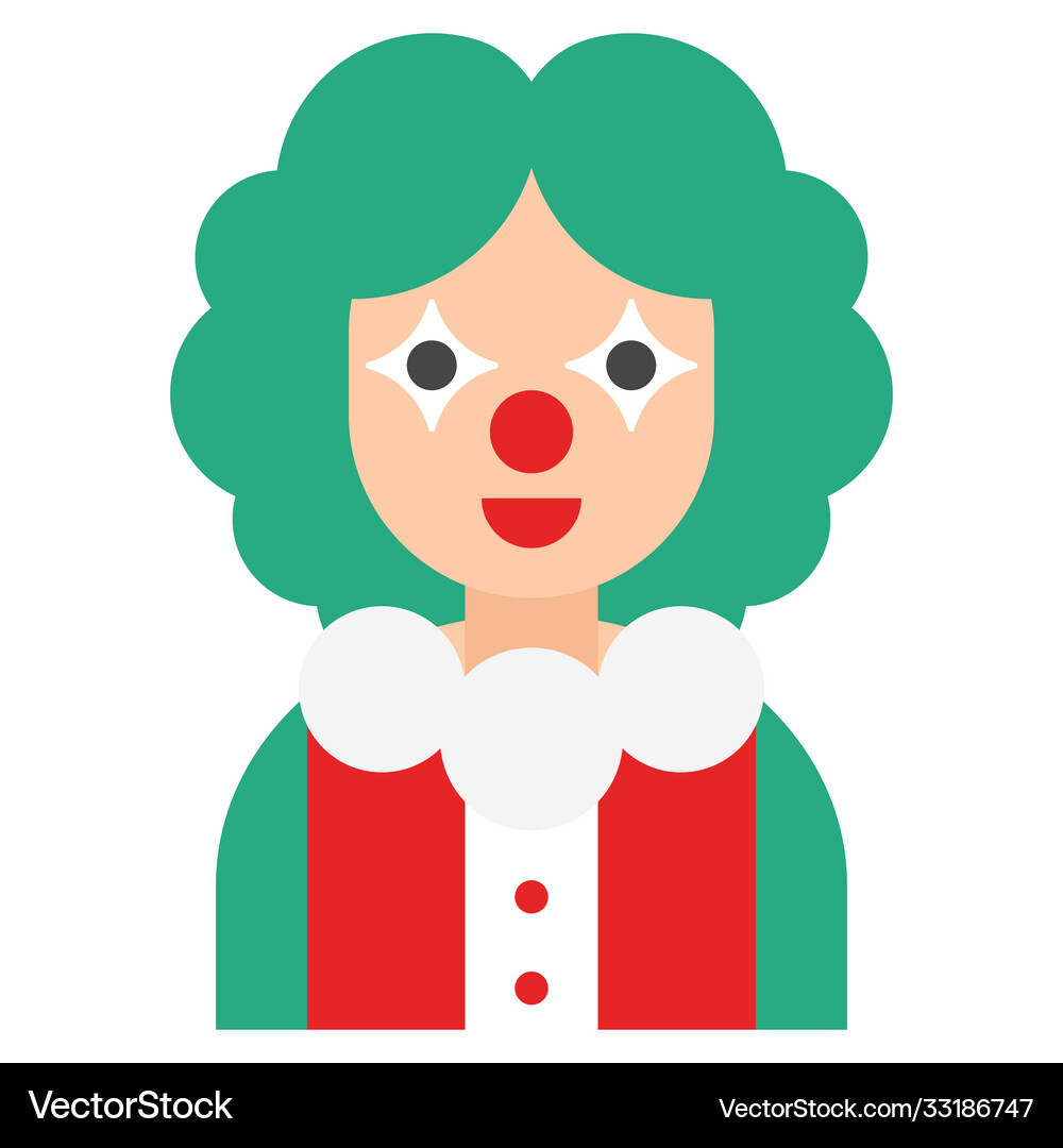Clown icon profession and job Royalty Free Vector Image